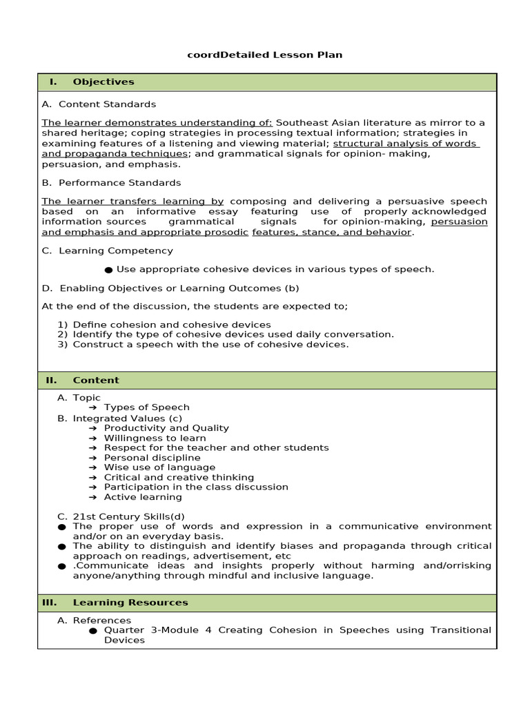 Cohesive Devices in Speech Writing | PDF | Learning | Propaganda