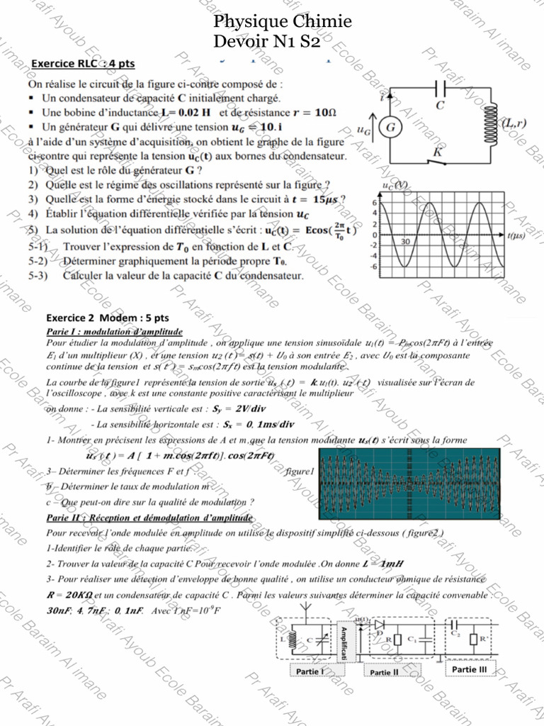 Circuit RLC Et Oscillatio | PDF