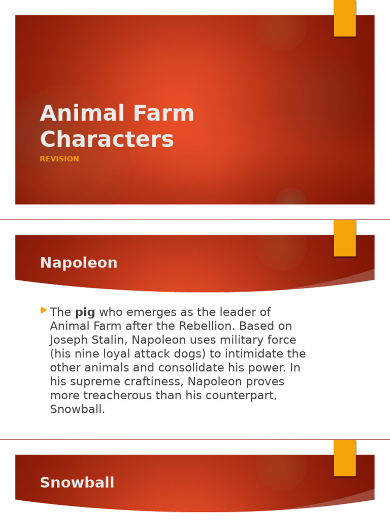 Animal Farm Characters Revision | PDF | Communism