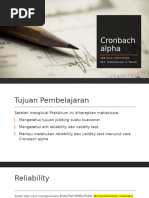 Rumus Reliabilitas Alpha Cronbach | PDF