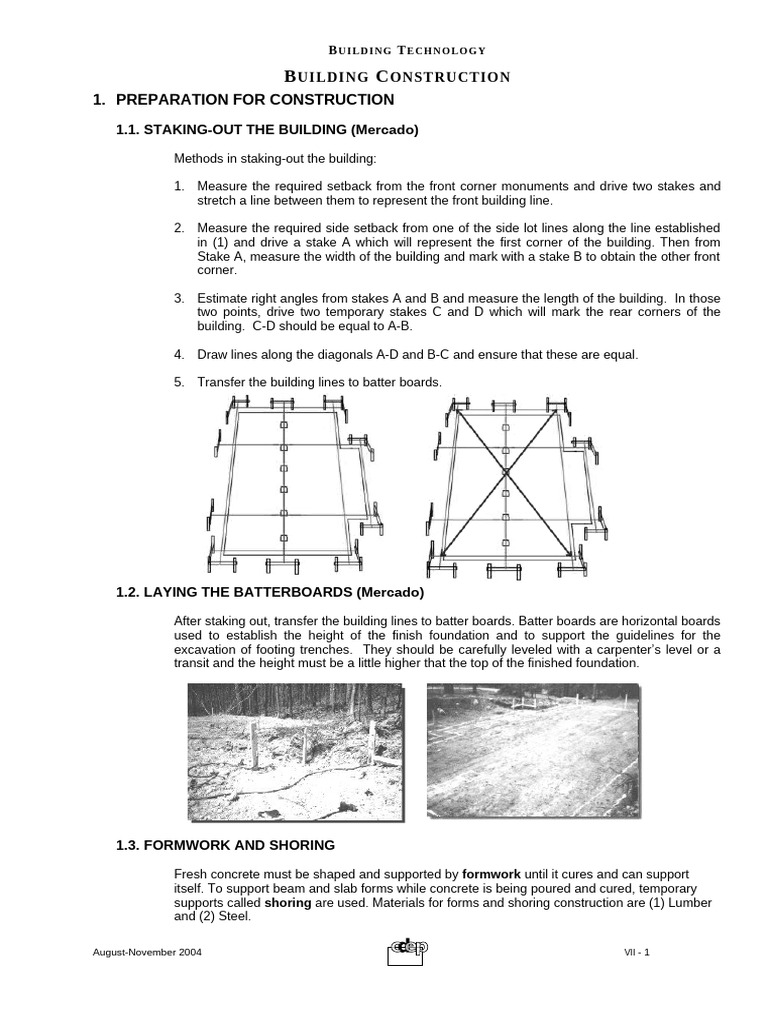 7a Building Technology 1 | PDF | Deep Foundation | Drill
