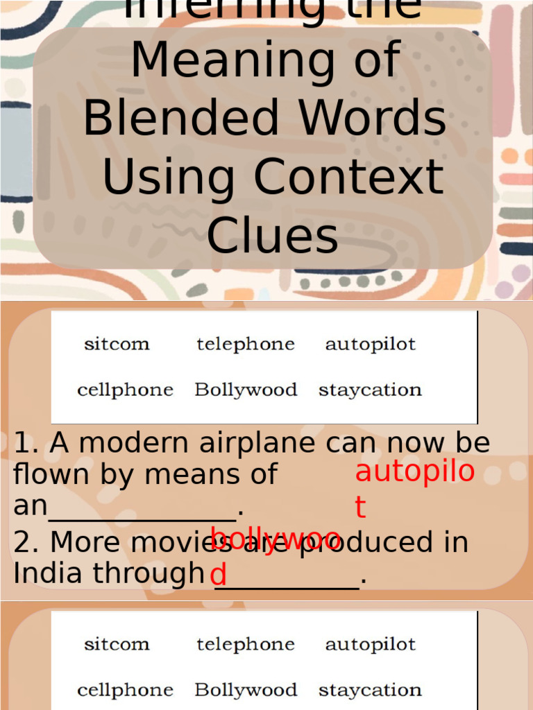 Blended Words | PDF