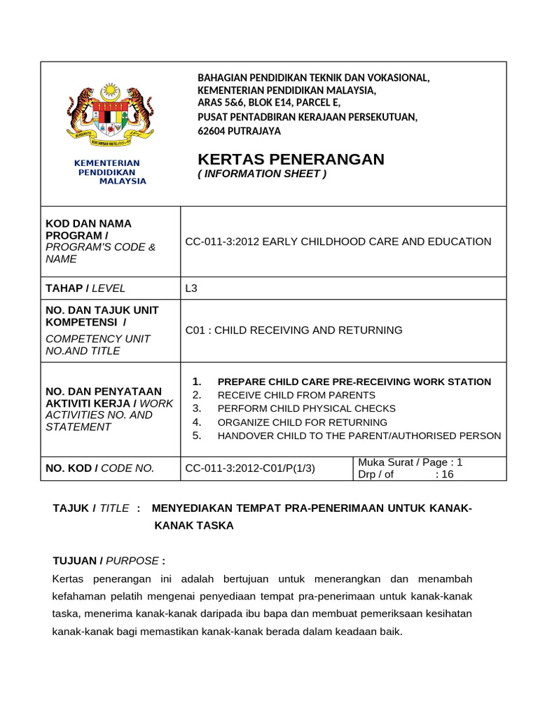 KERTAS PENERANGAN 1 | PDF