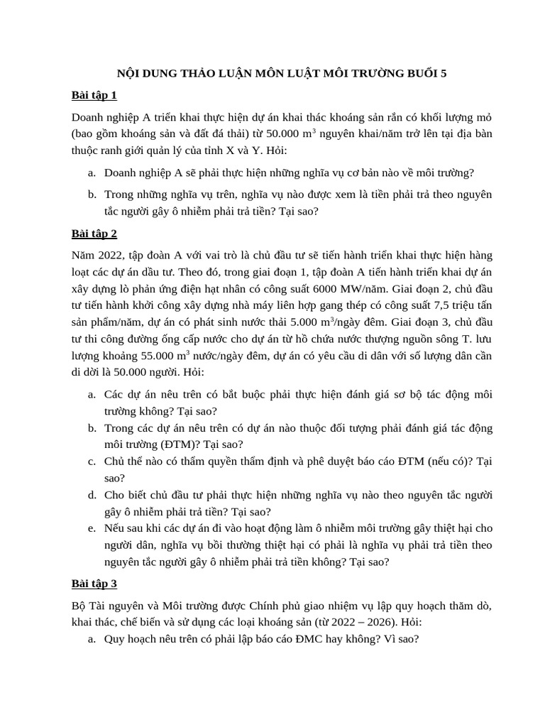 Bai Tap - Thao Luan | PDF