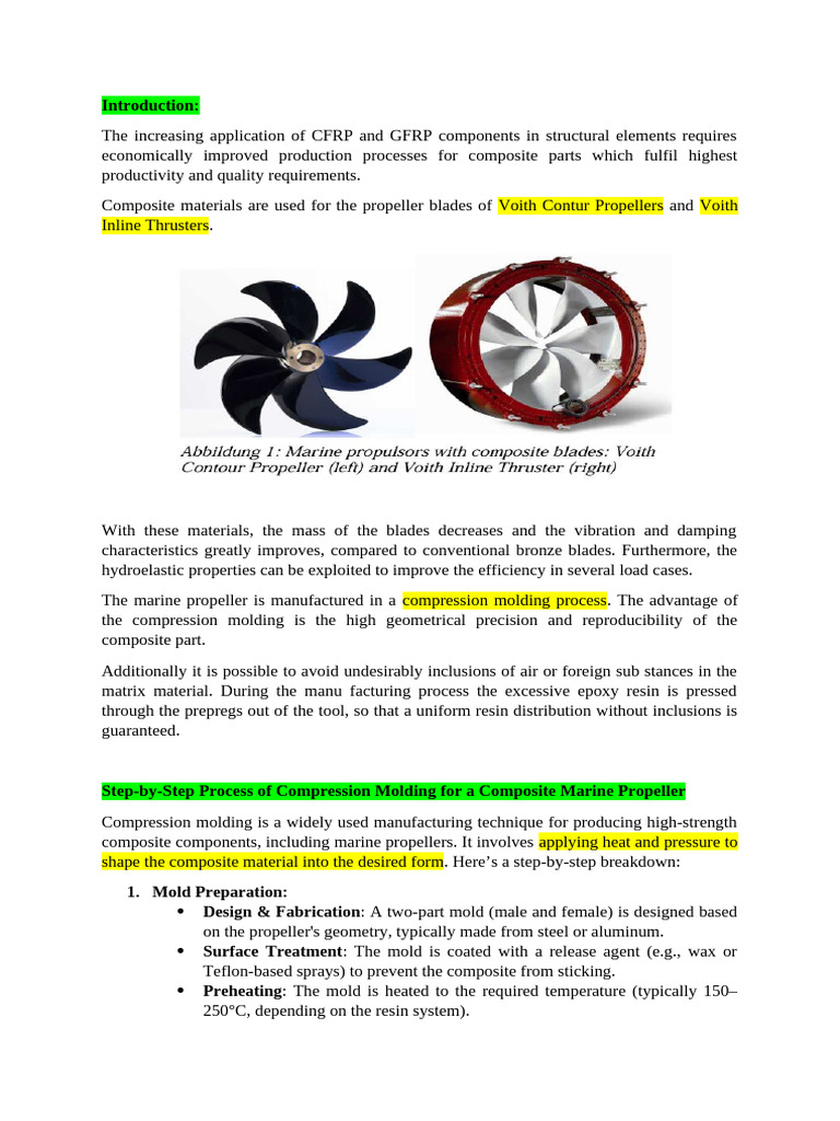 Compression Molding for Marine Propellers | PDF | Composite Material ...