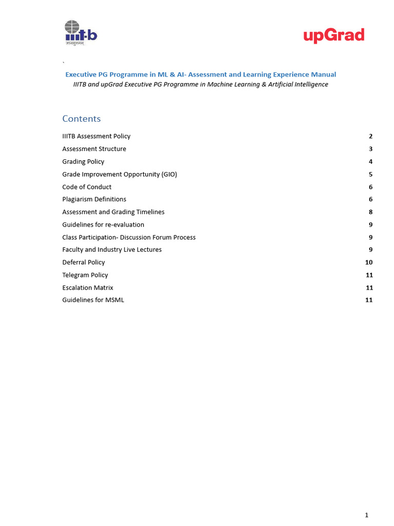 ML & AI PG Program Guide | PDF | Plagiarism | Deferral