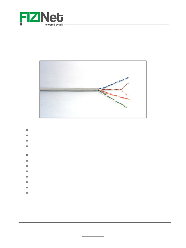 FIZINet Category 5e UTP Horizontal Cable | PDF