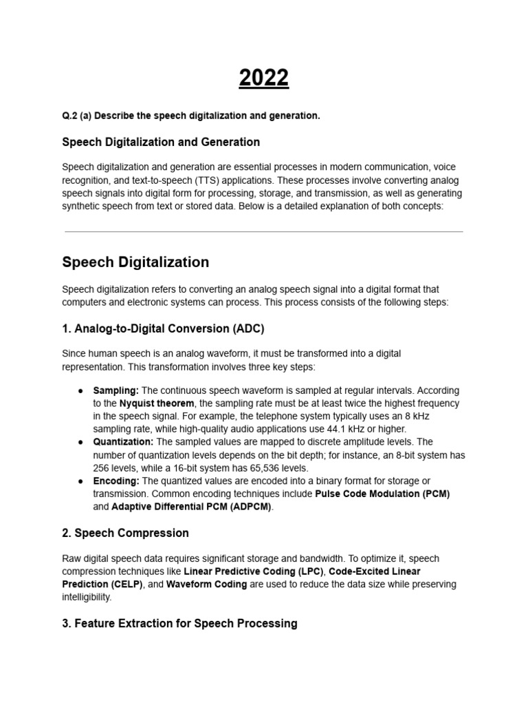 HCI 2022 PYQ Solution | PDF | Speech Synthesis | Sampling (Signal Processing)