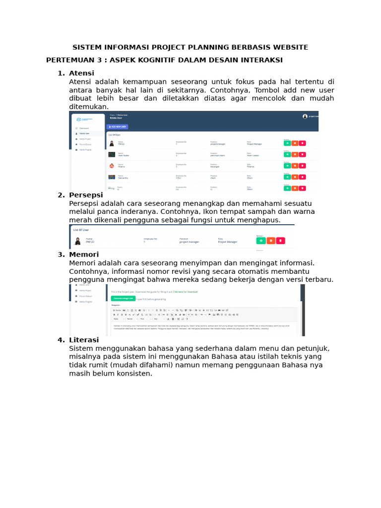 Sistem Informasi Project Planning Berbasis Website | PDF