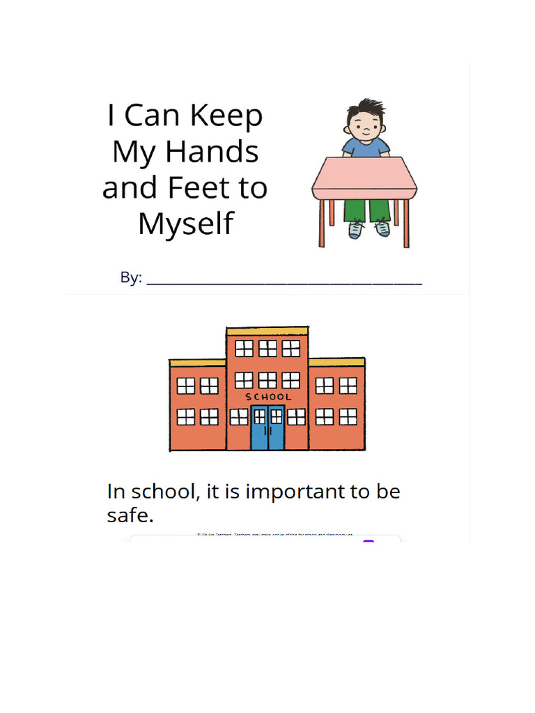 Social story on keeping hands to yourself (1) | PDF