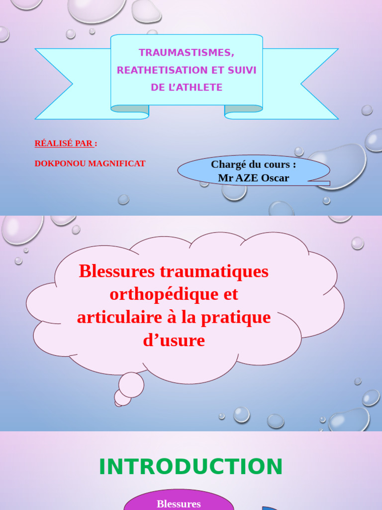 Blessures orthopédiques : causes et traitements | PDF | Genou | Orthopédie