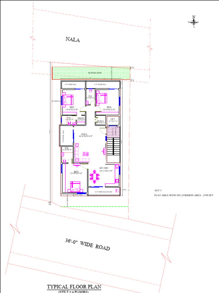 Proposed Residential Building Plan | PDF