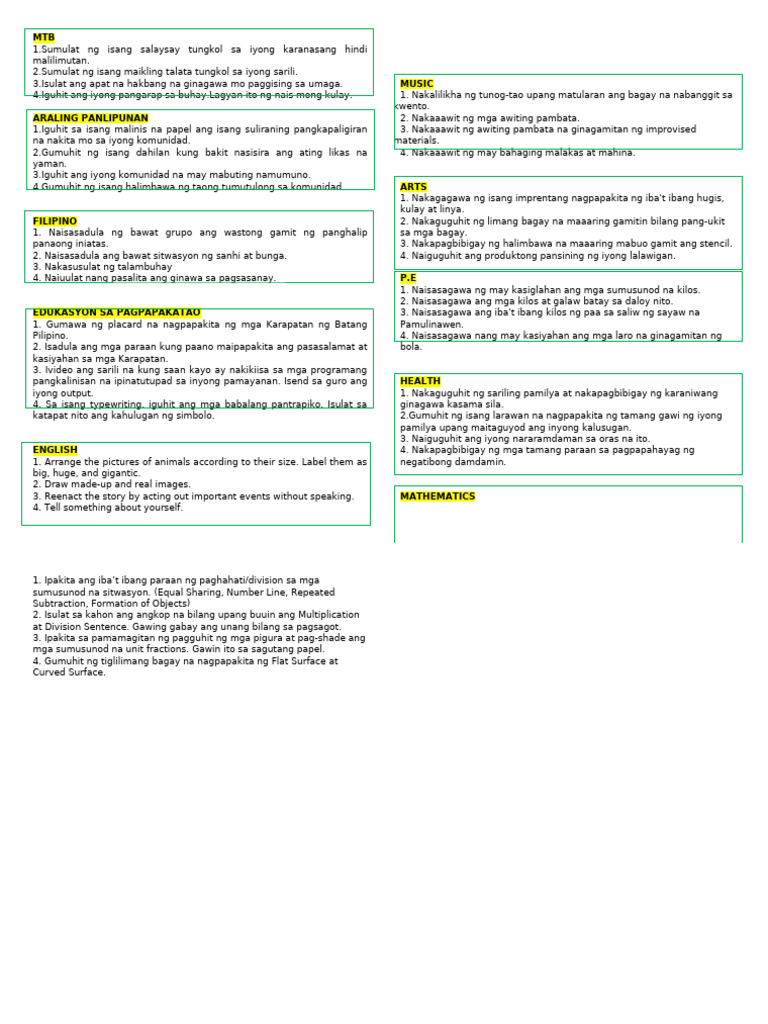 Q3-PERFORMANCE TASK LIST (1) | PDF