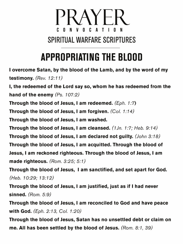 Spiritual Warfare Scriptures 1 | PDF