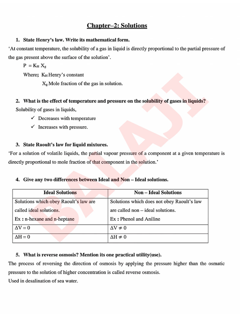Passing Package Chemistry 12th | PDF