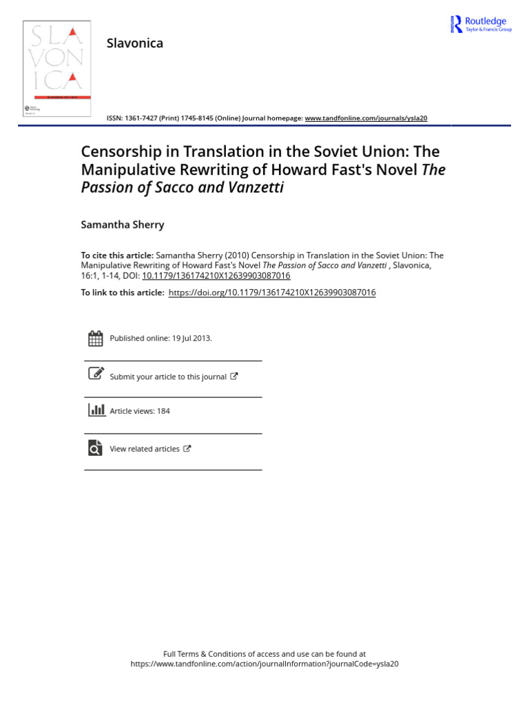 Soviet Censorship in Translation | PDF | Translations | Censorship