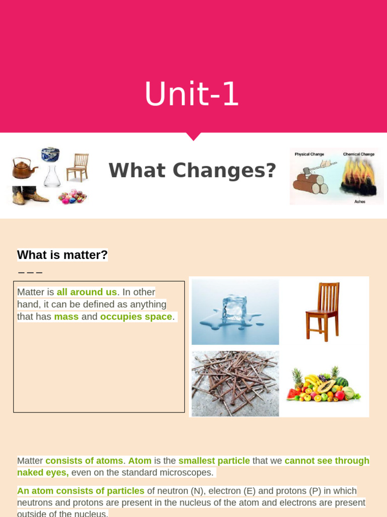 Matter Physical and Chemical Changes | PDF