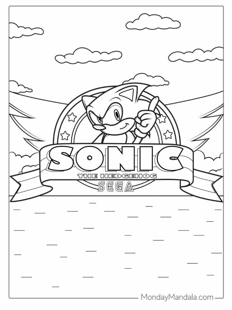 Sonic Logo Coloring Sheet | PDF