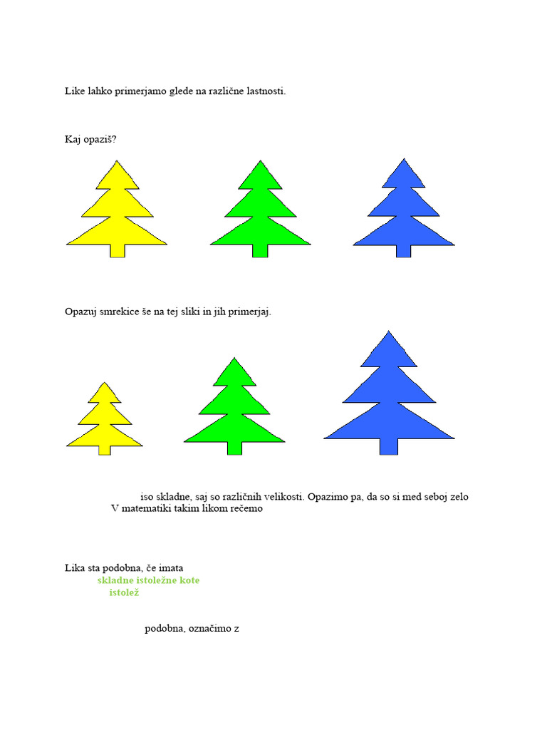 PODOBNOST Teorija in Primeri | PDF