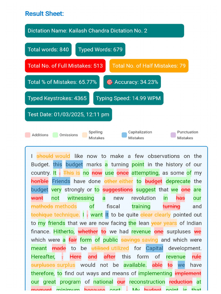 Kailash Chandra Dictation No. 2 (1) | PDF