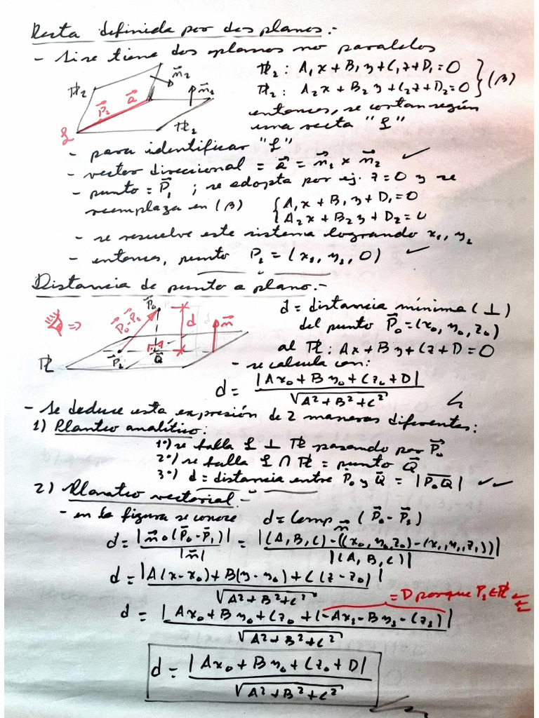 Mat 102 F Clase 5 Plano Ejercicios | PDF
