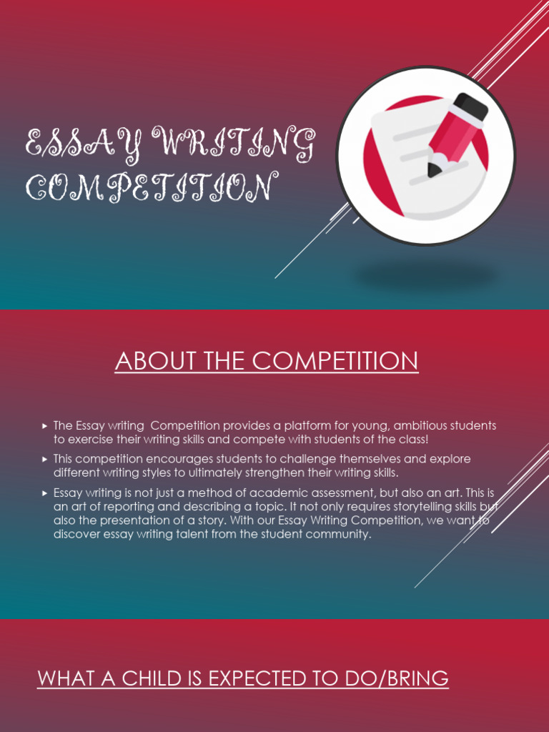 Essay Writing Competition G | PDF