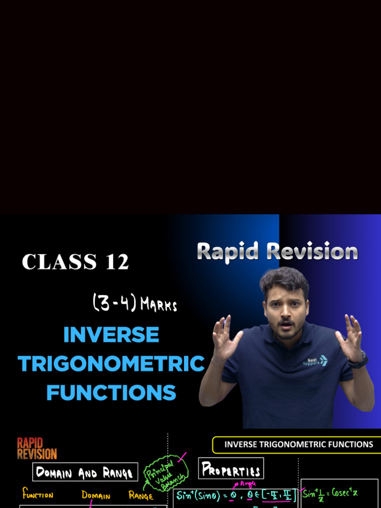 Inverse Trigonometric Function | PDF