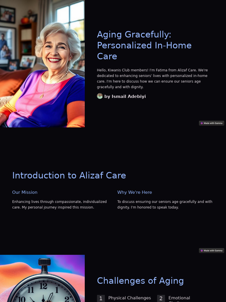 Aging Gracefully Personalized in Home Care | PDF | Caregiver | Behavioural Sciences