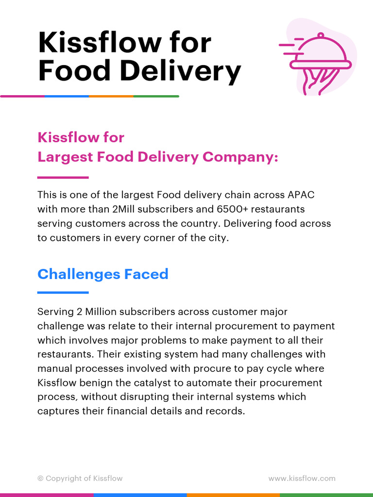 Kissflow For Food Delivery | PDF | Invoice | Receipt