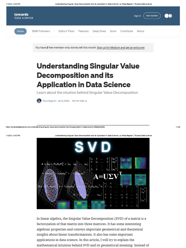 Understanding Singular Value Decomposition and its Application in Data ...