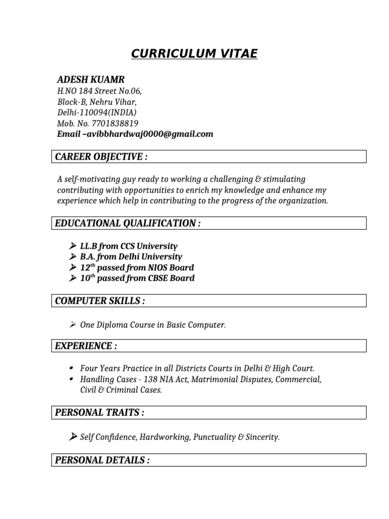 Legal Professional Profile | PDF