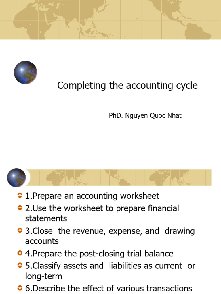 Completing the Accounting Cycle Steps | PDF | Debits And Credits ...