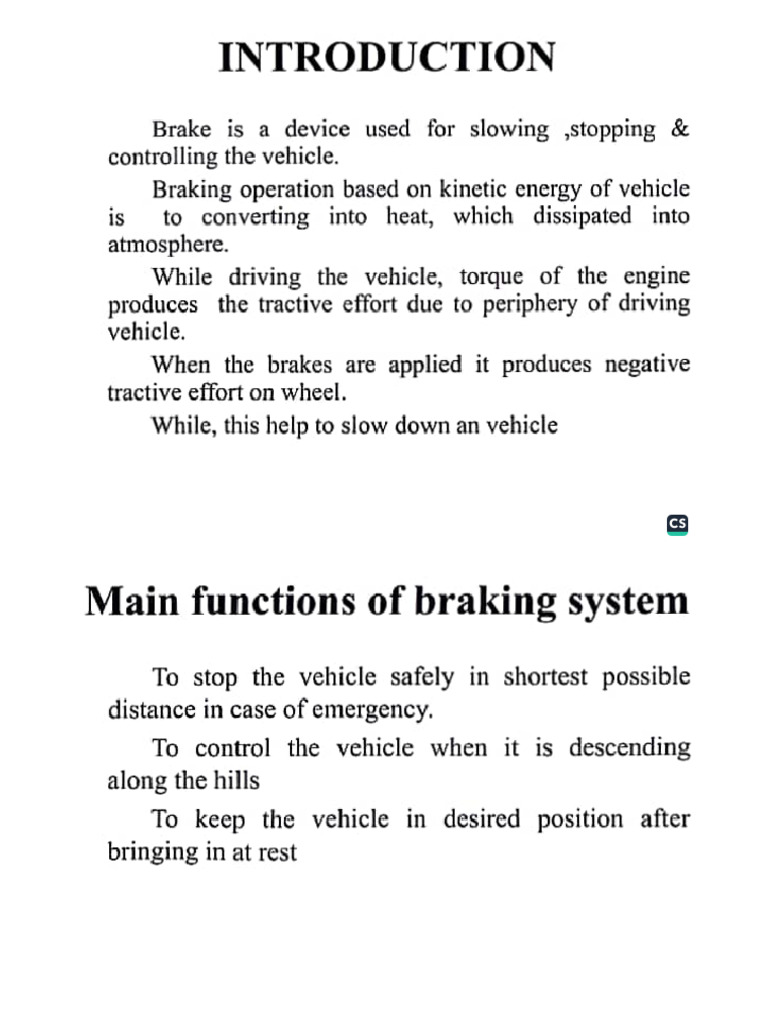 BRAKE SYSTEM | PDF