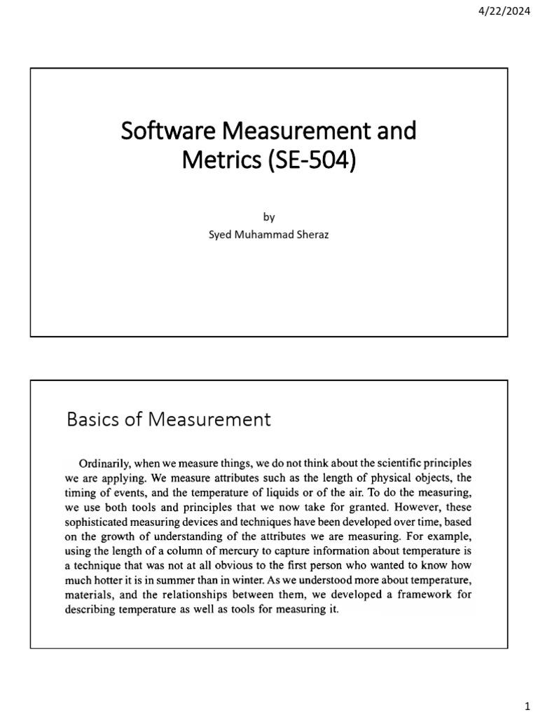 Software Measurement Metrics Overview | PDF