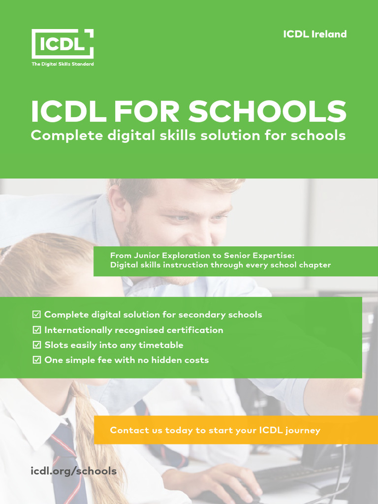 ICDL For Schools 2024 A4 Brochure Web | PDF | Educational Technology | Learning