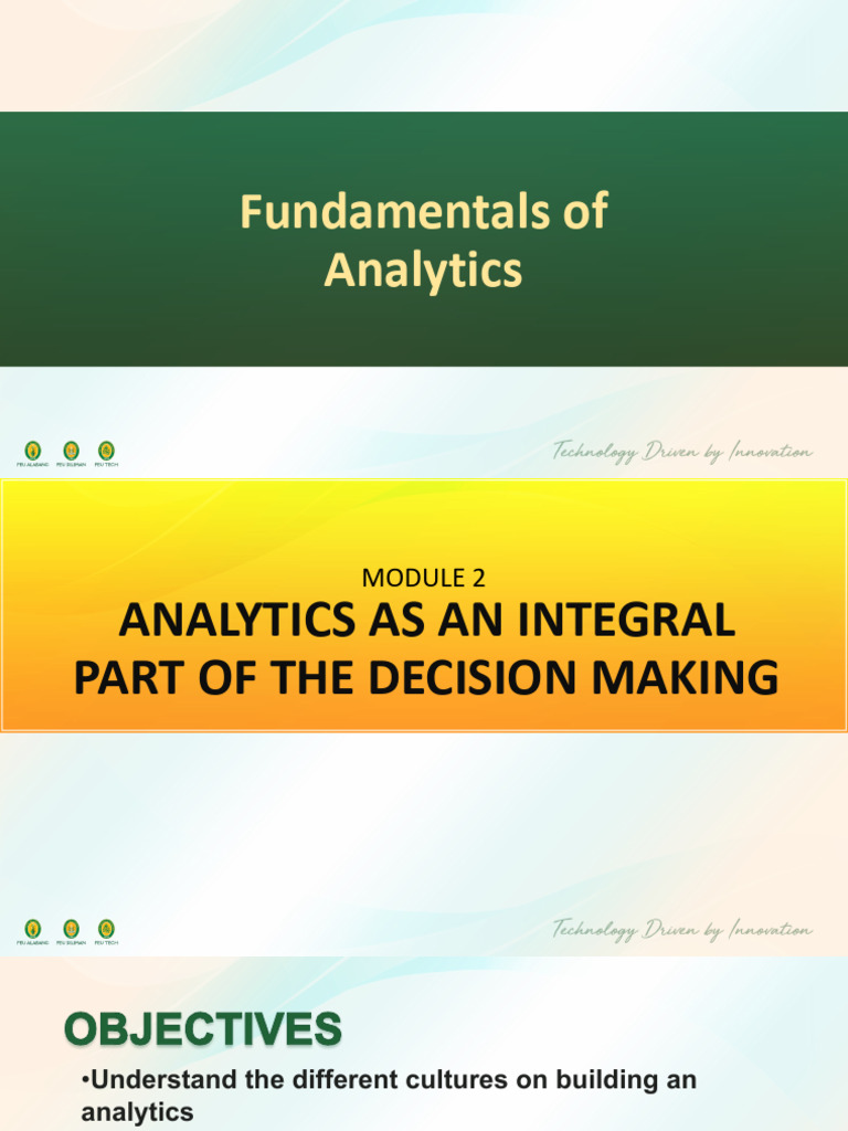 Module 2 - Analytics As An Integral Part of The Decision-Making Ecosystem | PDF | Analytics ...