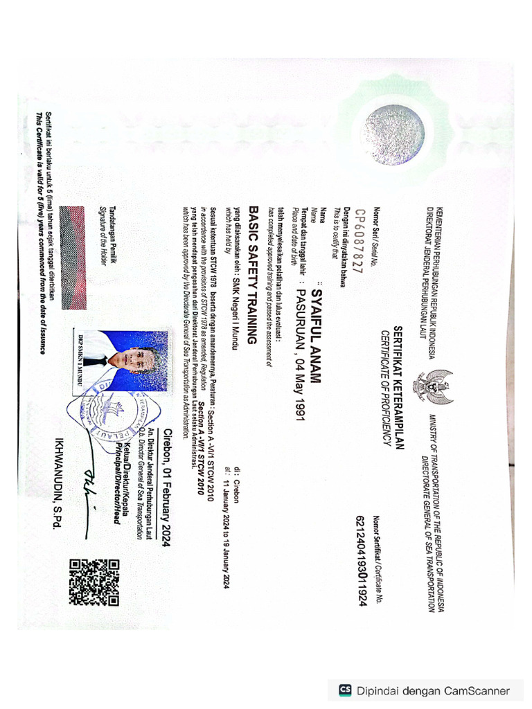 Sertifikat Bst | PDF