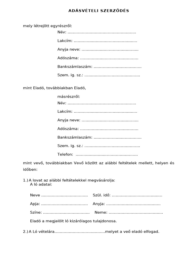 Adasveteli Szerz | PDF