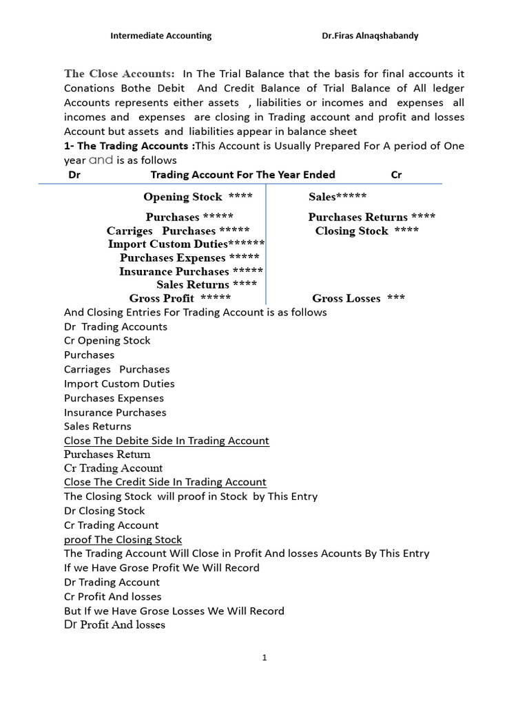 محاظرات محاسبة متوسطة | PDF | Debits And Credits | Economies