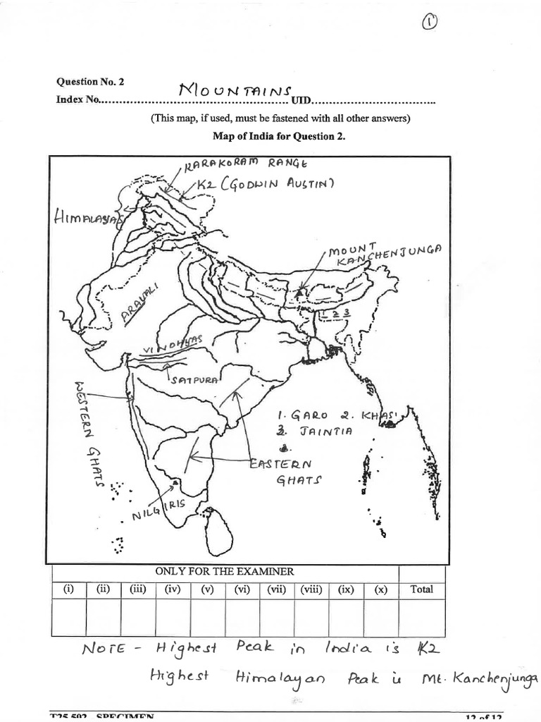 Map Work - Geography ICSE_1 | PDF