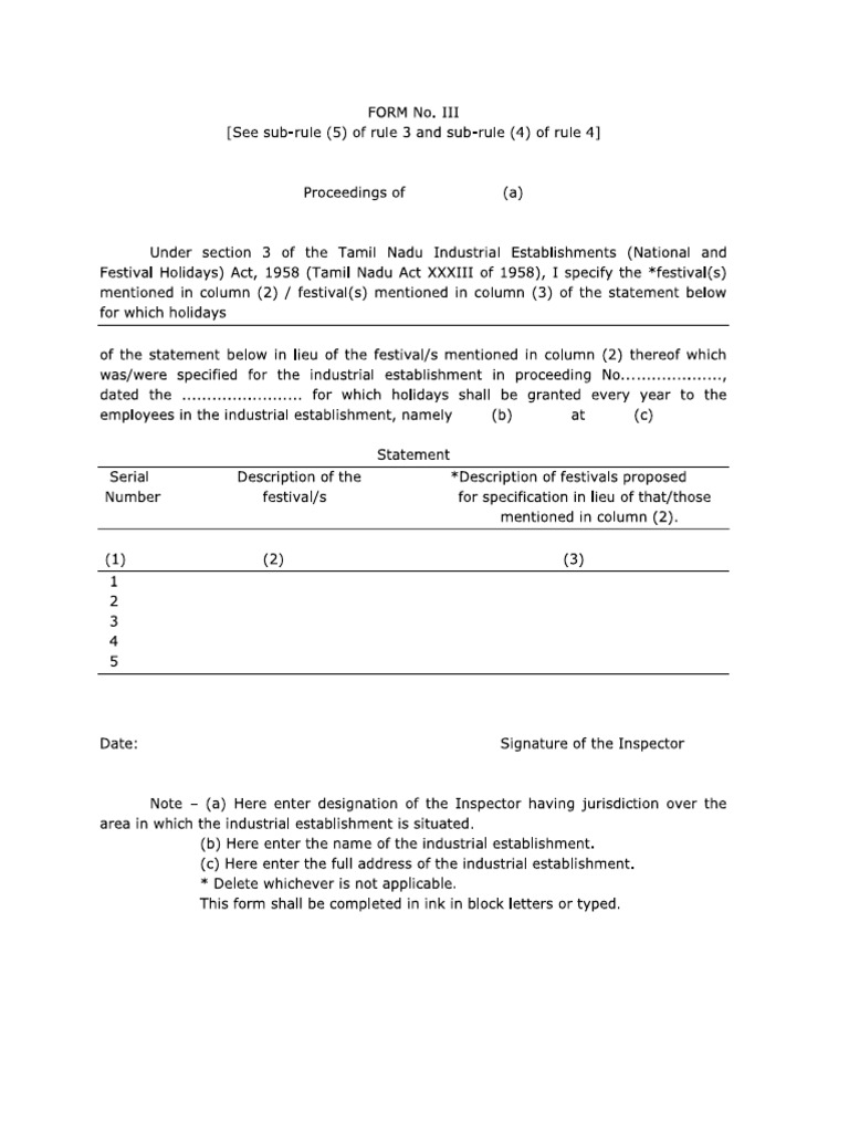 Form III TN | PDF