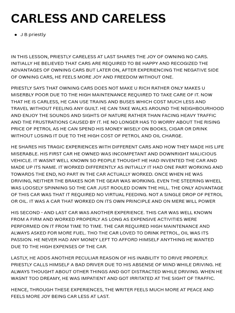 Carless and Careless - 20250216 - 193635 - 0000 | PDF