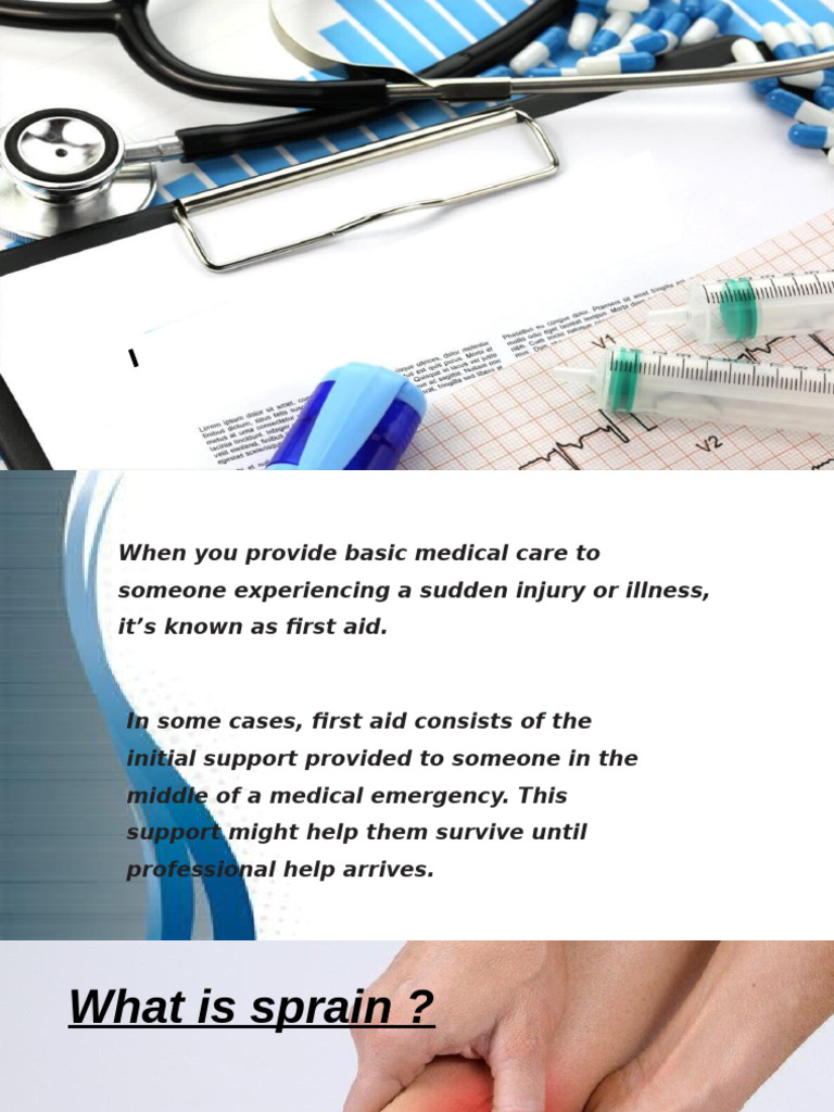 First Aid-Strain and Sprain | PDF