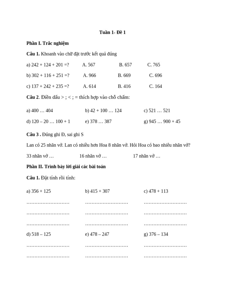 de-kiem-tra-cuoi-tuan-toan-lop-3-tuan-1-de-1-1 | PDF