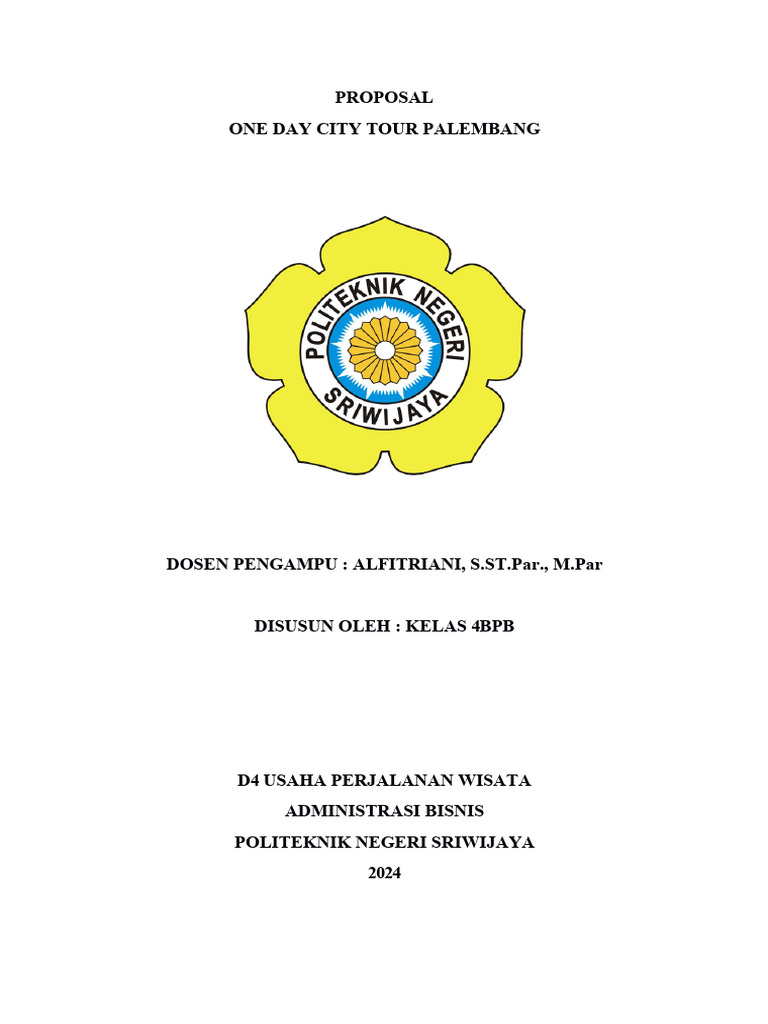 Cover Proposal City Tour | PDF