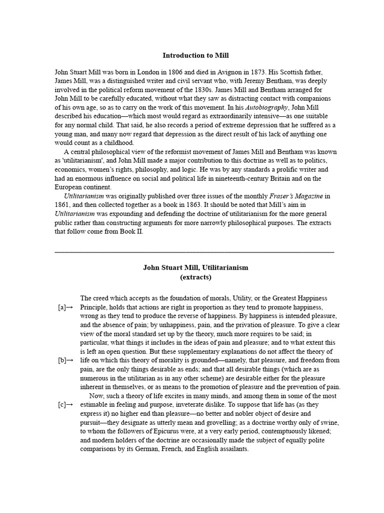 4c - Dilemma_John Stuart Mill | PDF | Utilitarianism | John Stuart Mill
