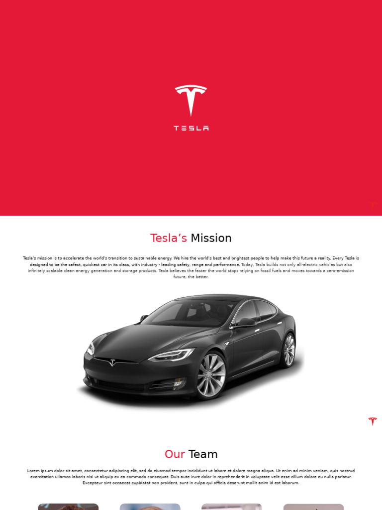 Free Tesla PowerPoint Template | PDF | Vehicles | Green Vehicles