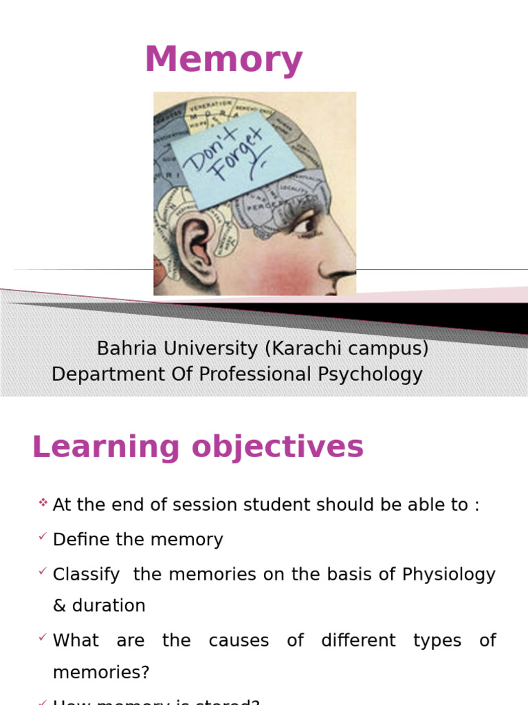 8.Memmory | PDF | Memory | Long Term Memory