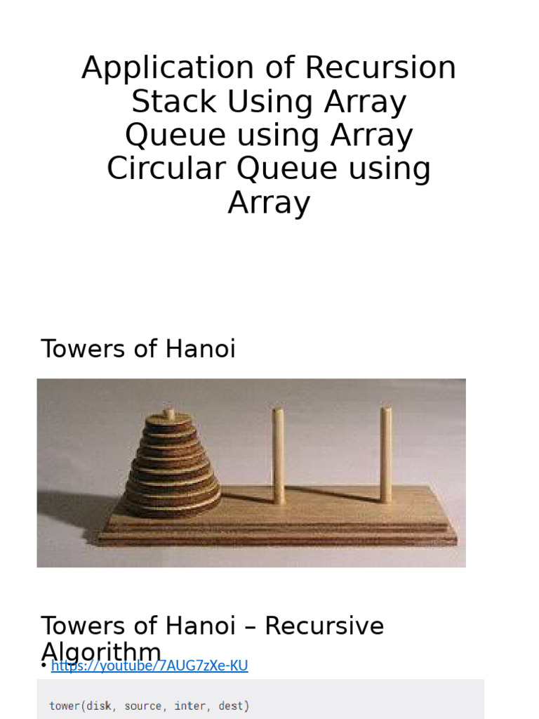towers | PDF | Queue (Abstract Data Type) | Computer Programming