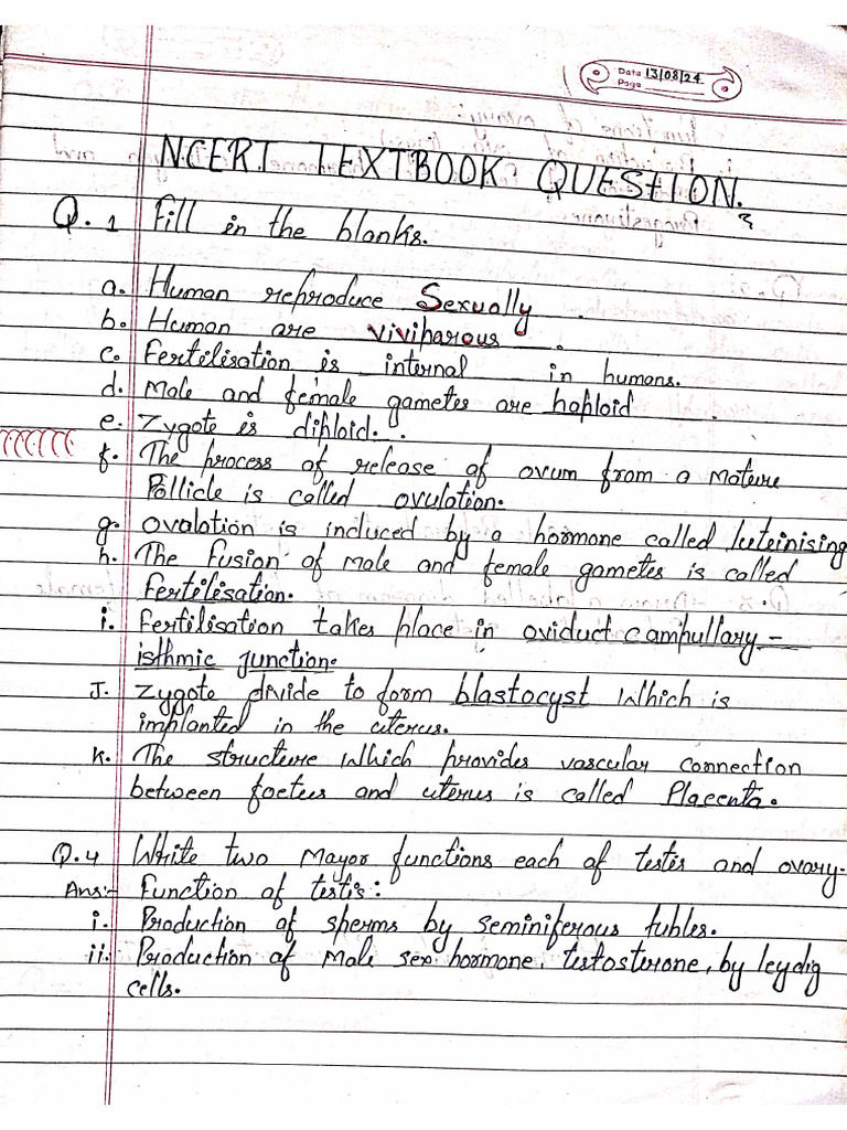 Biology CH 1 Ncert Solutions | PDF